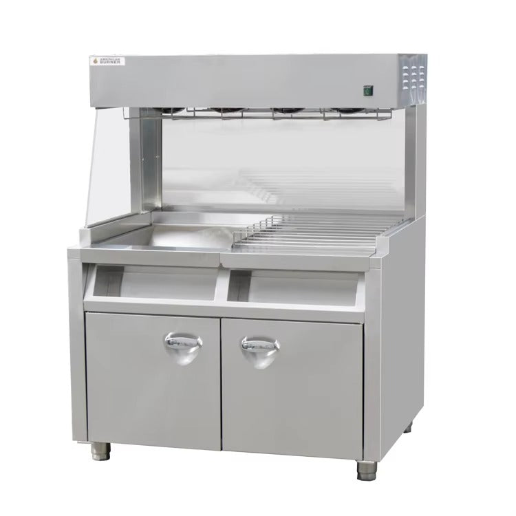 Chips Heater French Fries Workstation with Cabinet Standing Chips Warm ...